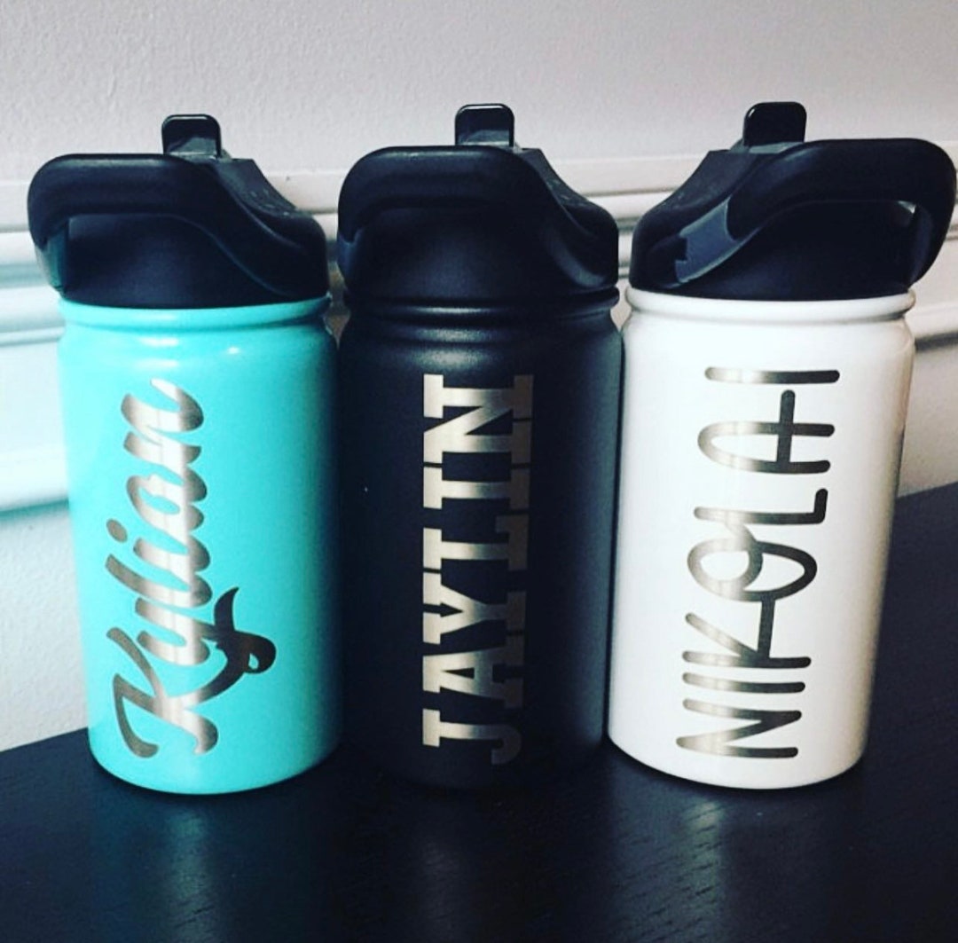 Custom Engraved Water Bottle for Back to School, Custom Name Kids Cup ...