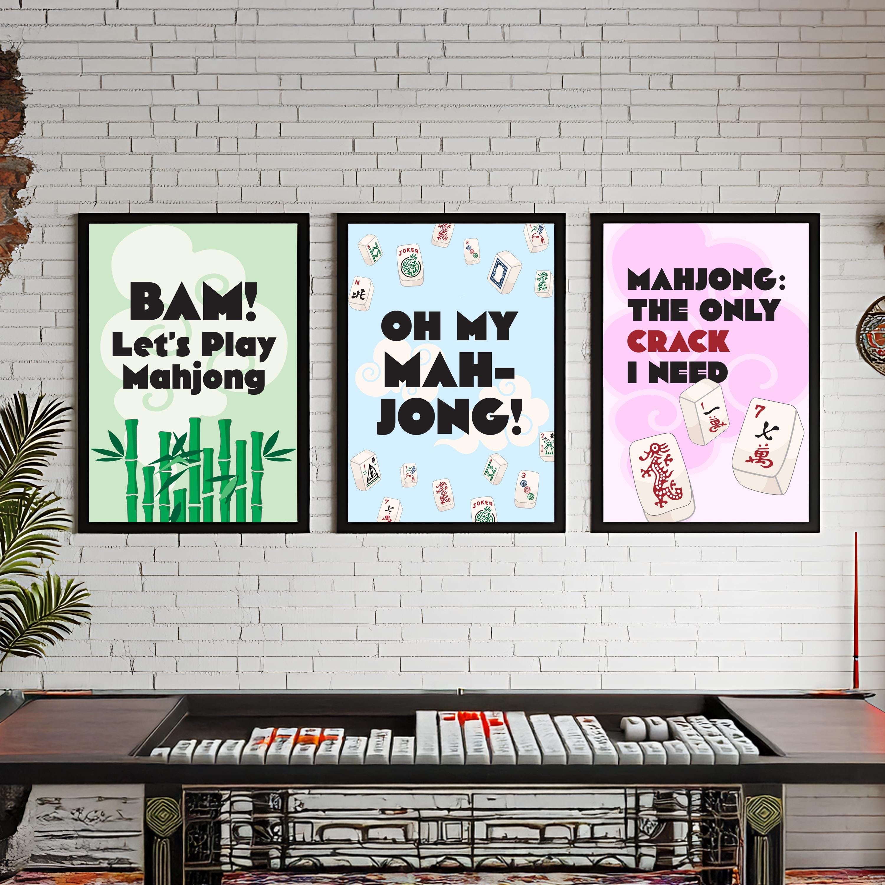 Mahjong Poster - Playful Wall Decor for Game Lovers - the Only Crack I ...