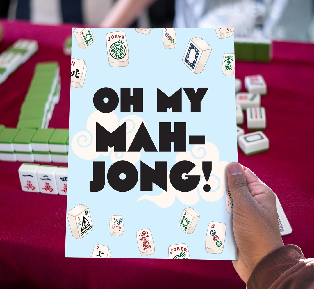 Mahjong Poster - Playful Wall Decor for Game Lovers - OH MY MAHJONG - Etsy