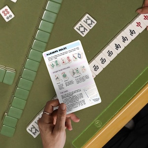 Complete Printable Mahjong Rules Card - Illustrated Guide - Etsy