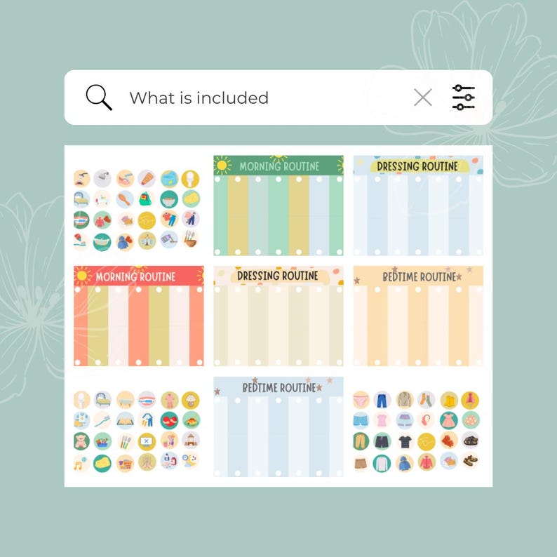 Visual Schedule | Morning Bedtime Dressing Routine | Kinder | Kids ...