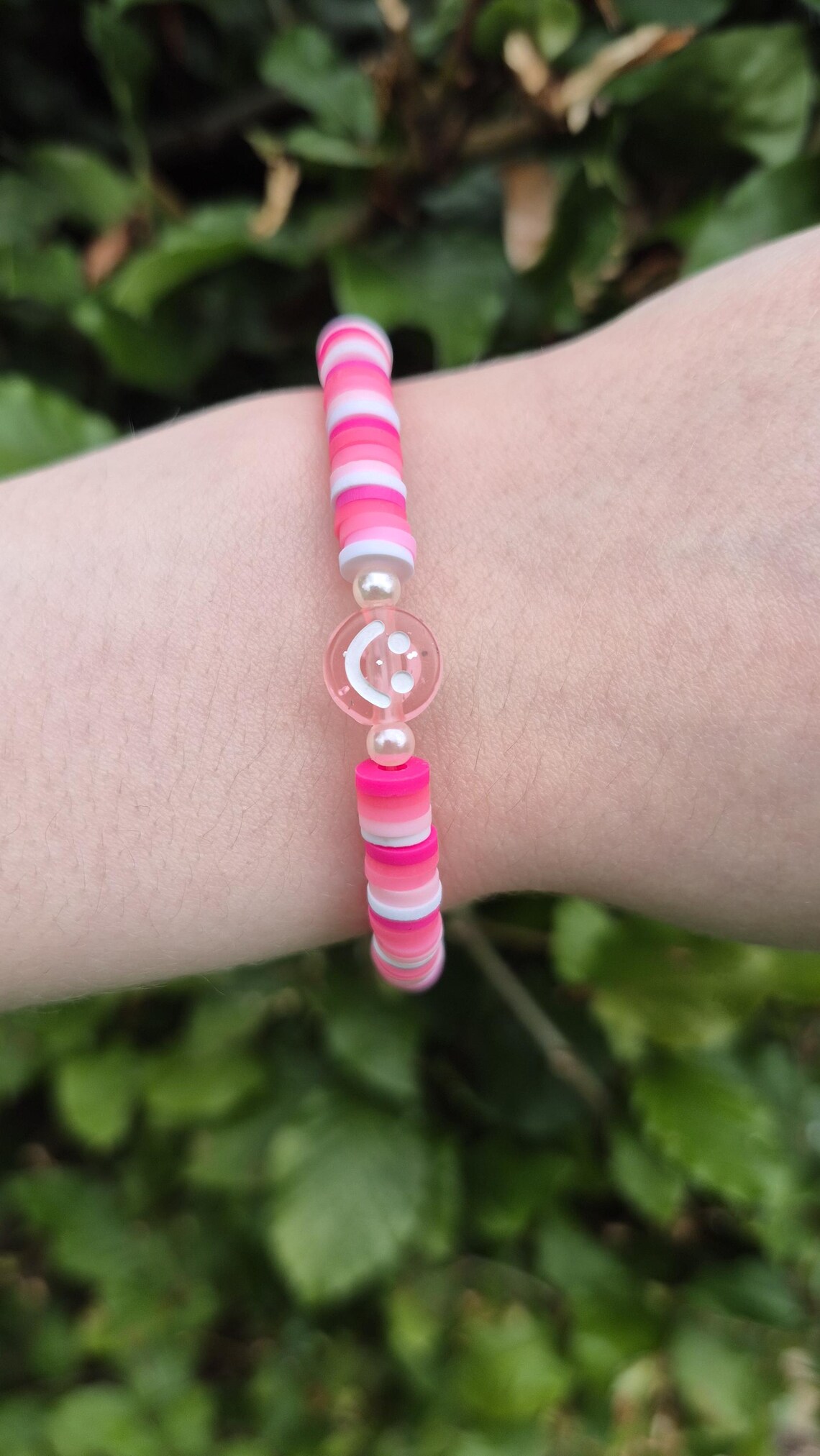 Strawberry Smiles Clay Bead Bracelet - Etsy