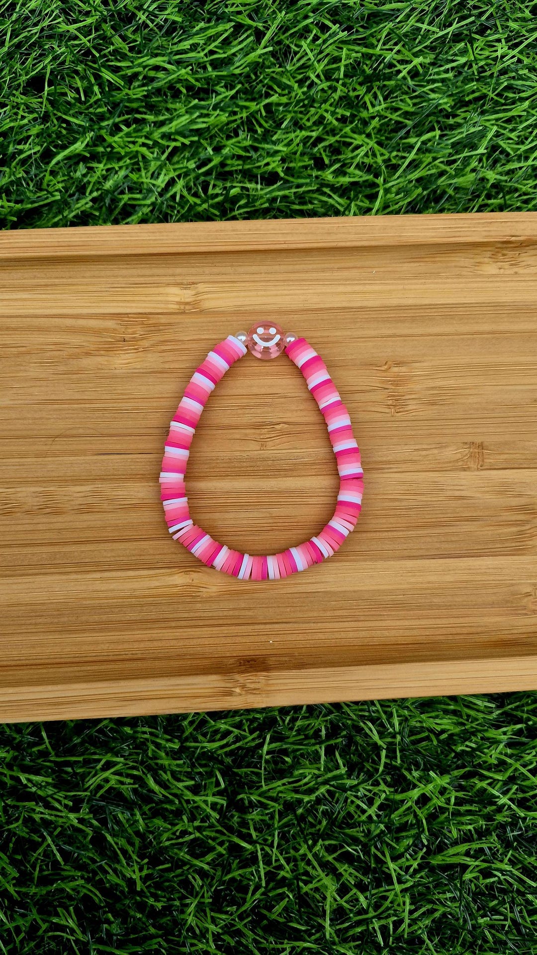 Strawberry Smiles Clay Bead Bracelet - Etsy