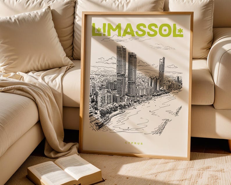 Limassol Print, Limassol Poster, Cyprus Wall Art Print, Limassol Lover ...