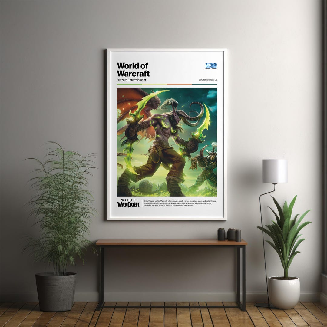 World of Warcraft Print | World of Warcraft Wall Poster | Video Game ...
