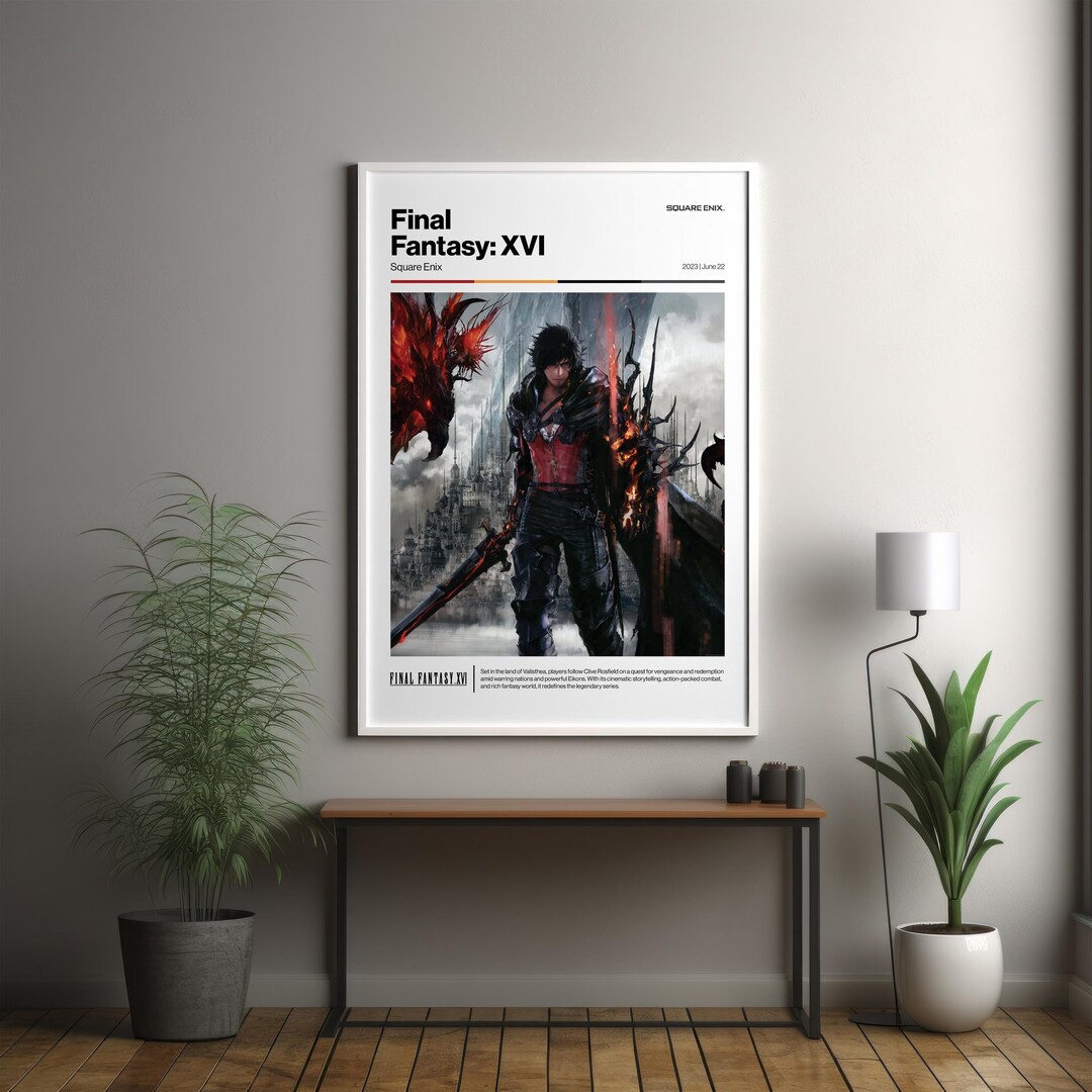 Final Fantasy XVI Print | Final Fantasy XVI Wall Poster | Video Game ...