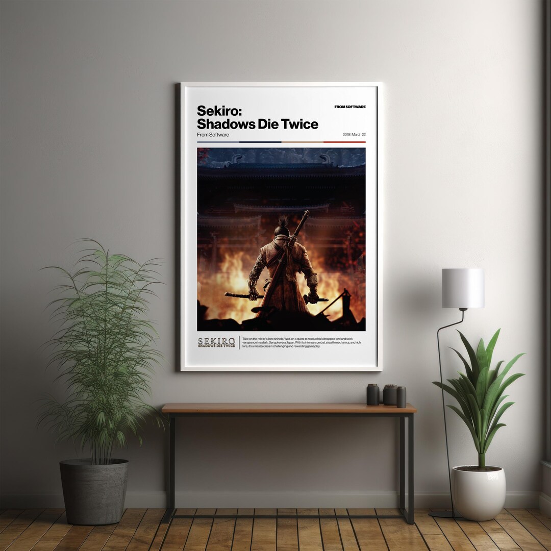 Sekiro Shadows Die Twice Print | Sekiro Wall Poster | Video Game Poster ...