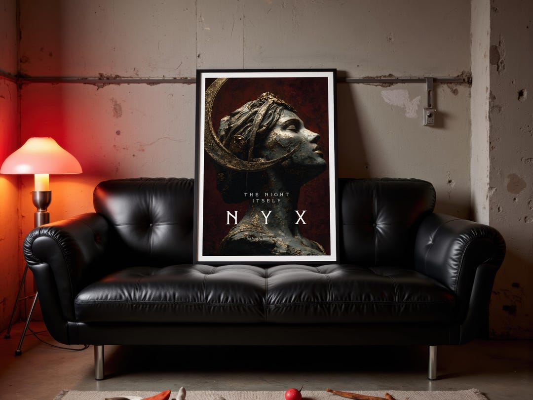 Nyx Poster | Ancient Greek Goddess Wall Art | Mythology Poster ...