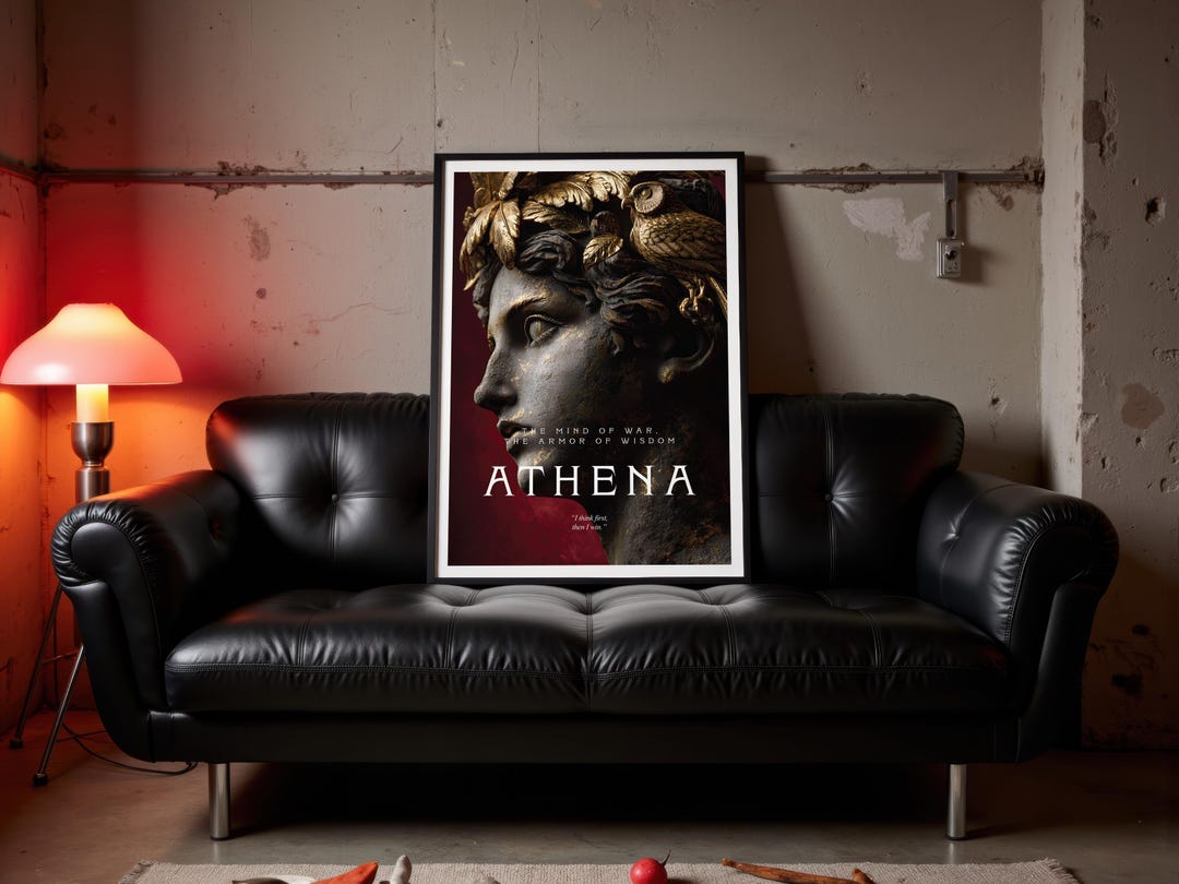 Athena Poster | Ancient Greek Goddess Wall Art | Mythology Poster ...