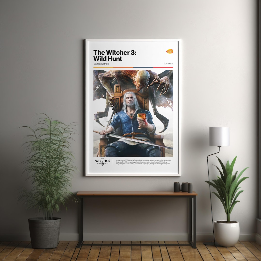 The Witcher 3 Wild Hunt Print | the Witcher 3 Wall Poster | Video Game ...