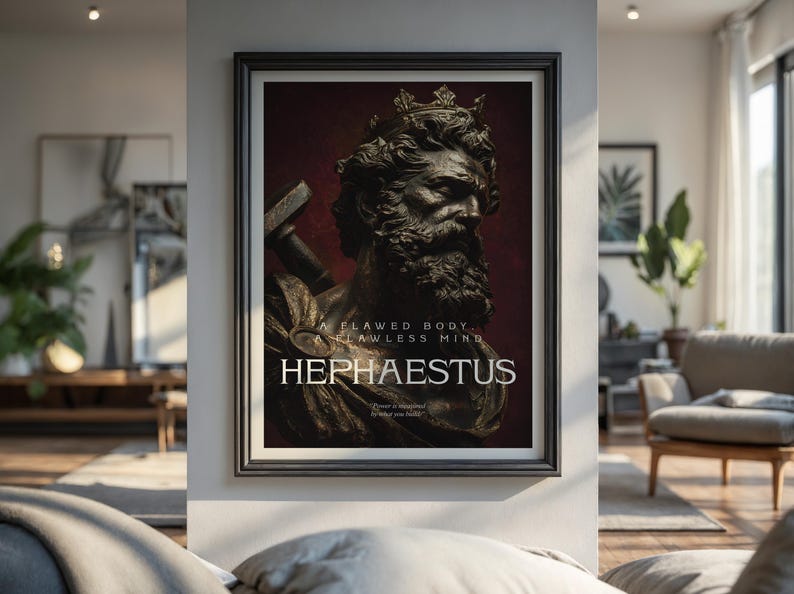 Hephaestus Poster | Gothic Greek God Wall Art - Etsy