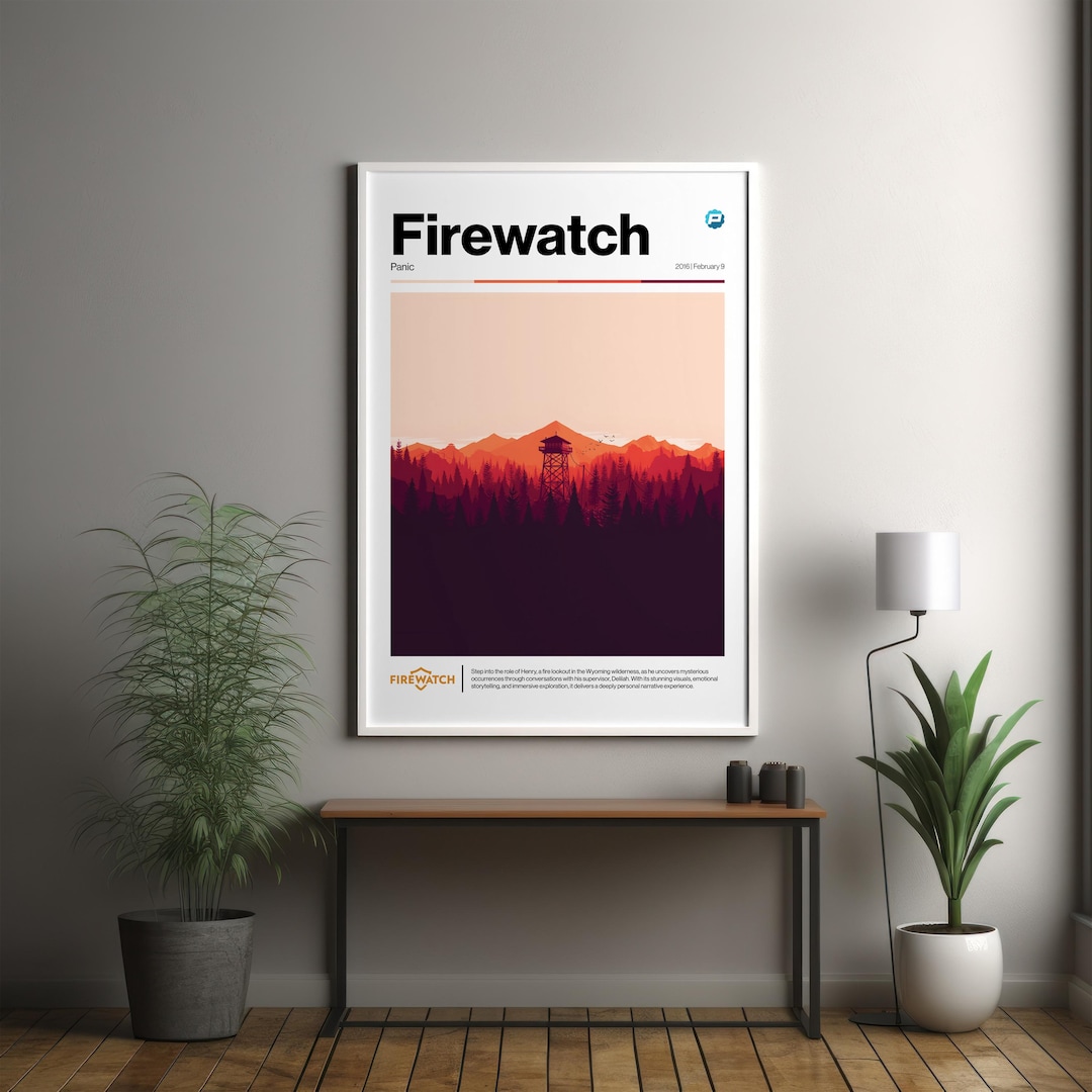Firewatch Print | Firewatch Wall Poster | Video Game Poster ...