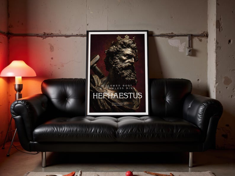 Hephaestus Poster | Gothic Greek God Wall Art - Etsy