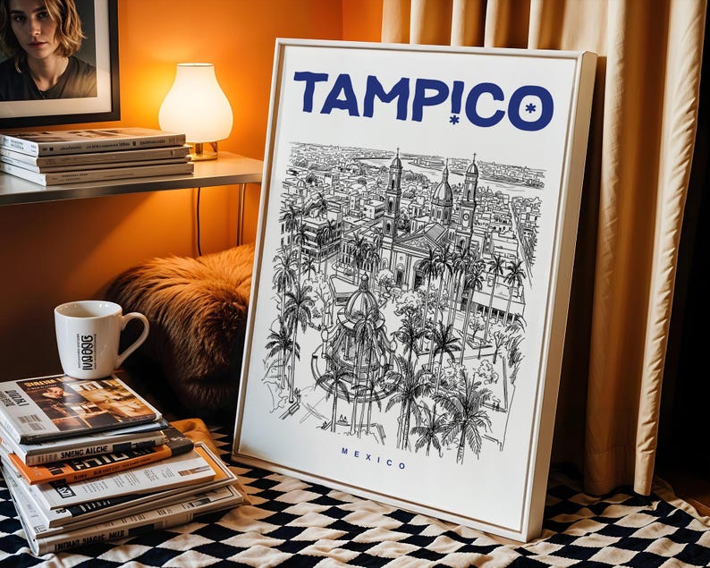 Tampico Print, Tampico Poster, Mexico Wall Art Print, Tampico Lover ...