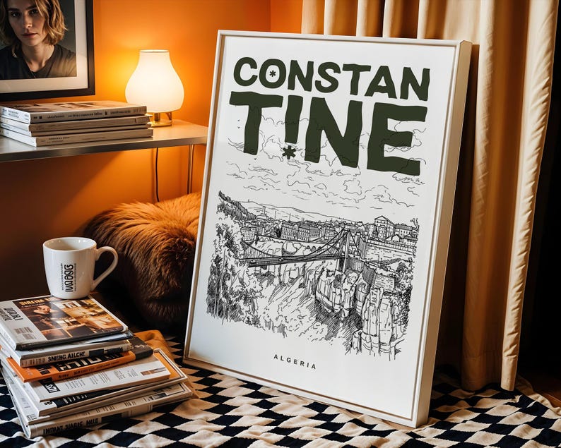 Constantine Print, Constantine Poster, Algeria Wall Art Print ...