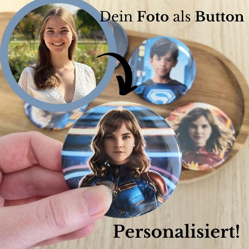Superhero Button - Etsy