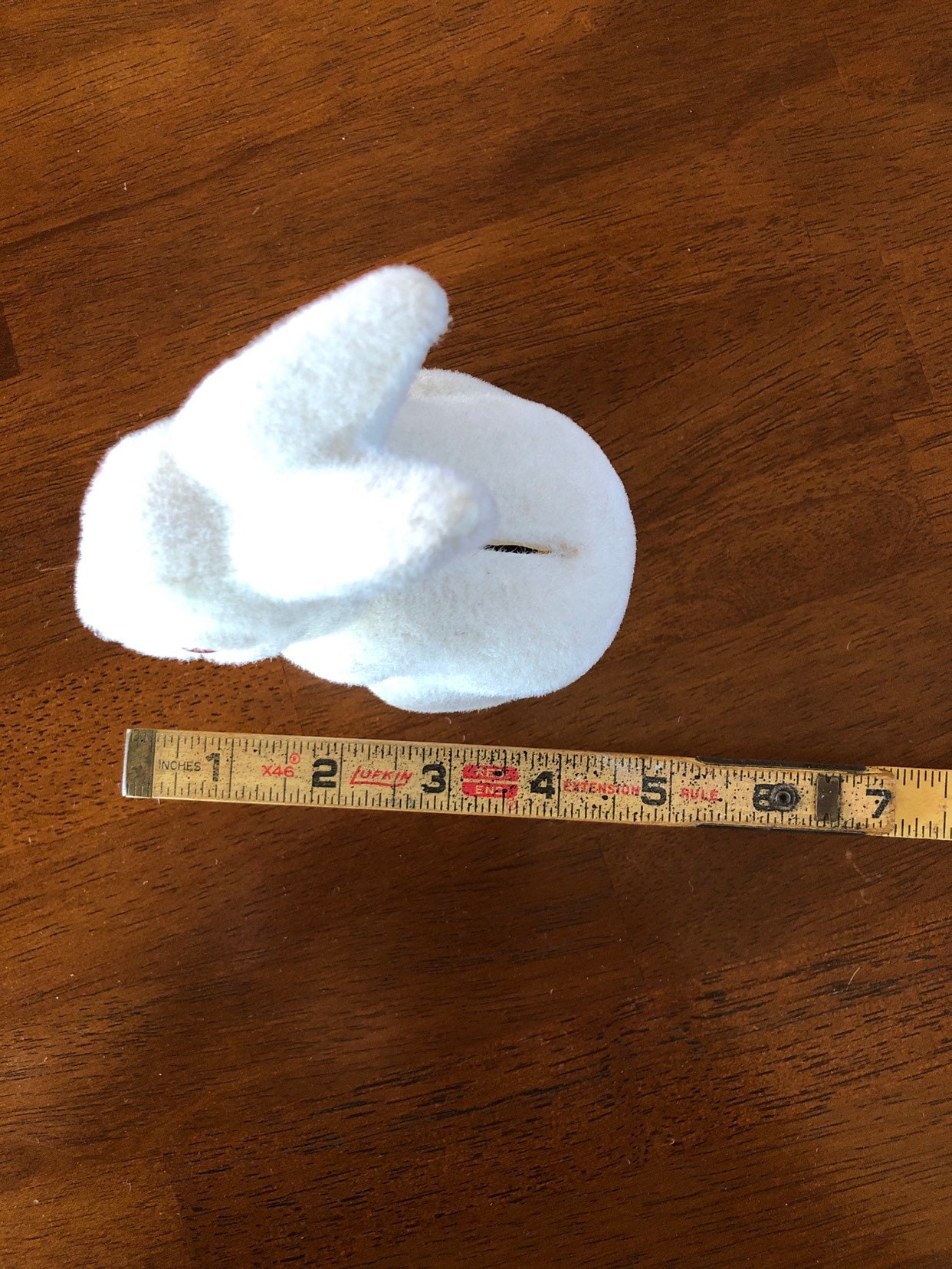 Vintage Flocked White Bunny Rabbit - Etsy