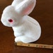Vintage Flocked White Bunny Rabbit - Etsy
