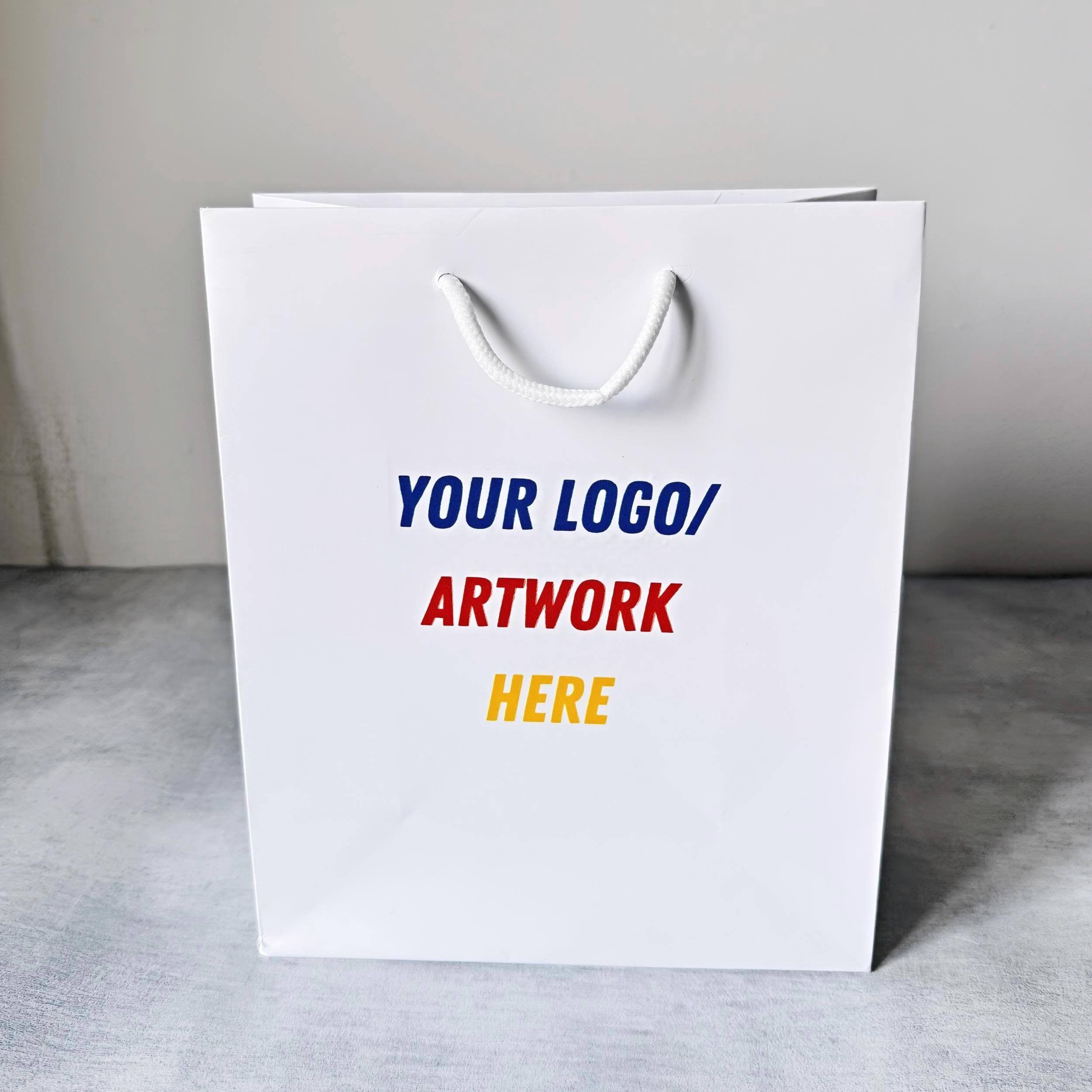 Personalised Paper Bags With Logo: Custom Branded Gift Bags - Etsy UK