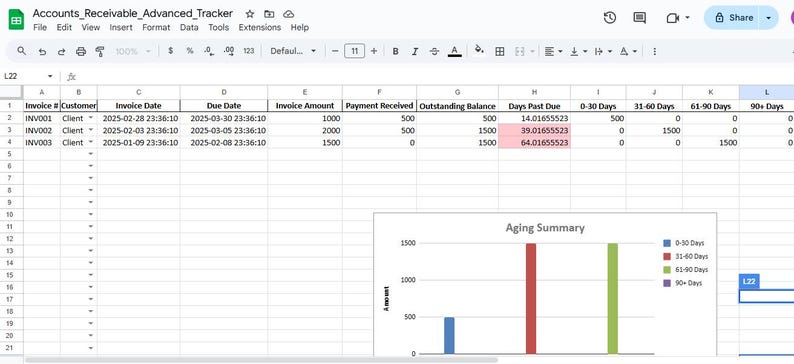 Accounts Receivable Tracker Excel – AR Aging Report Template, Invoice ...