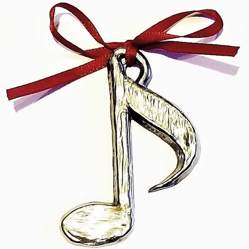 Eighth Notes double Pewter Ornament - Etsy