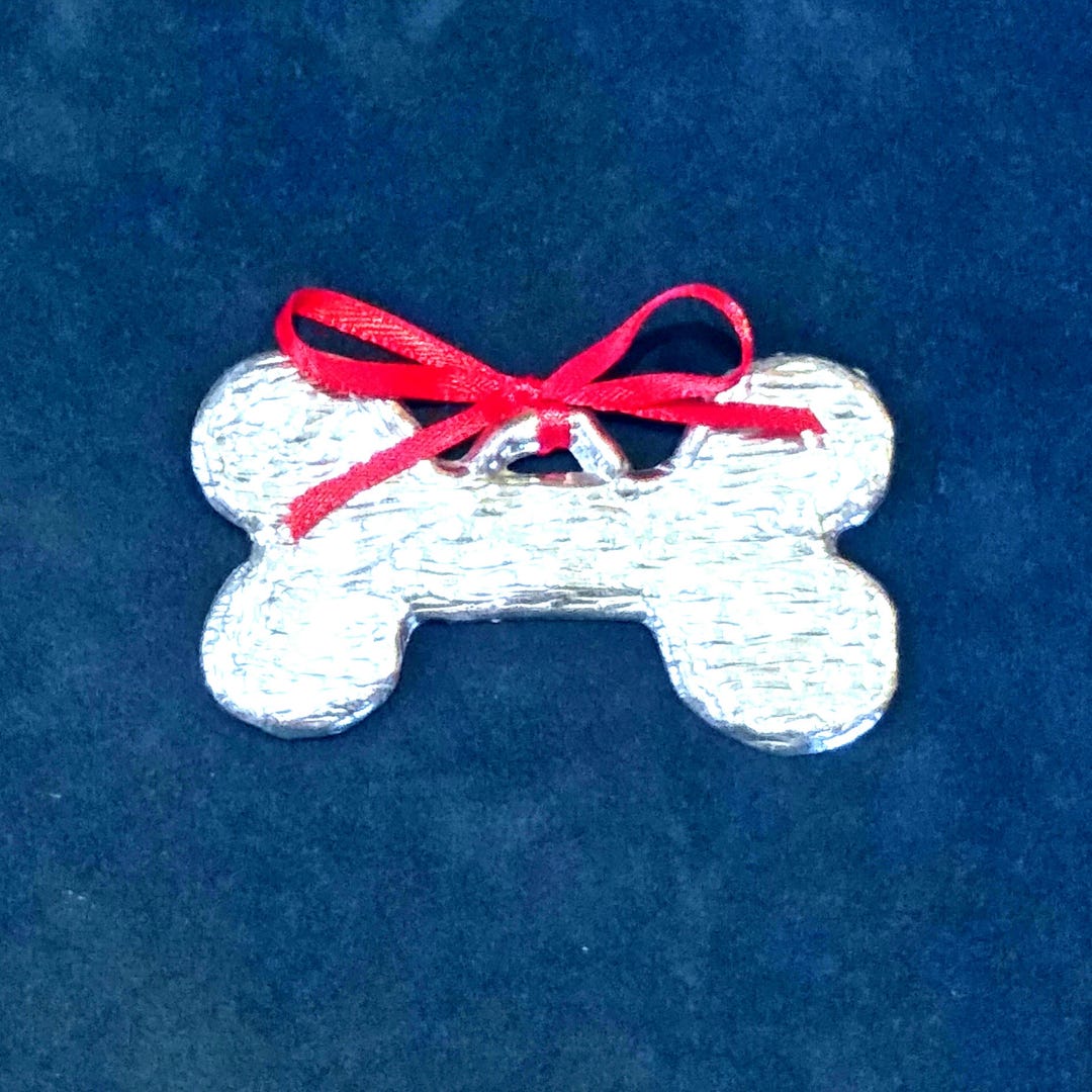 Dog Bone Pewter Ornament - Etsy