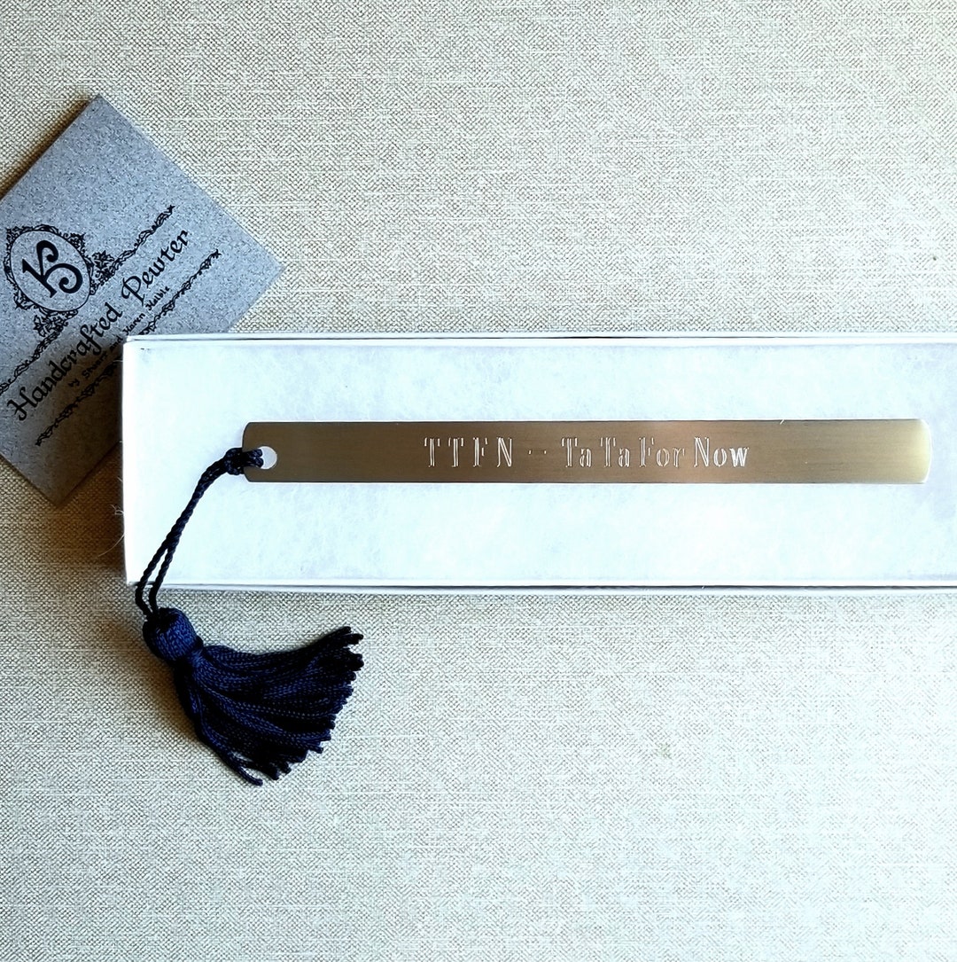 TTFN Ta Ta For Now A. A. Milne, Pewter Bookmark - Etsy.de