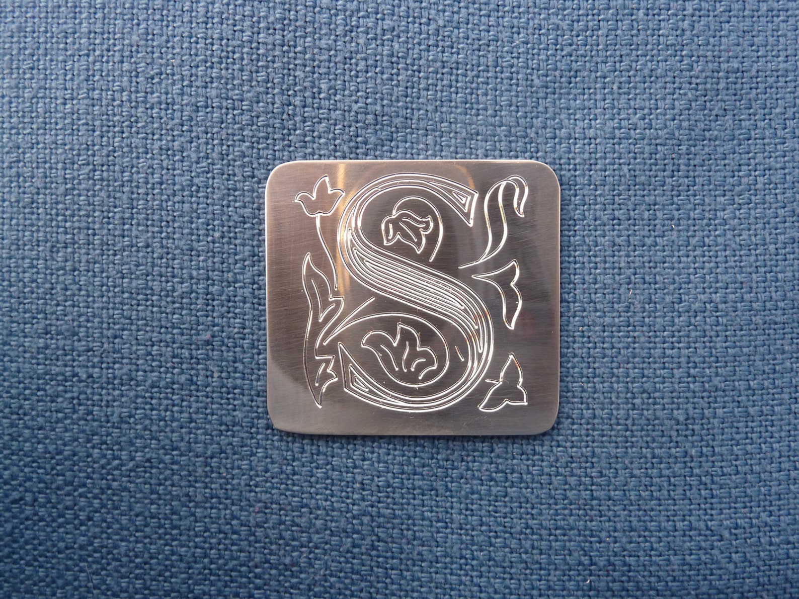 Monogram Pin Single Ornate Engraved Initial Pewter. Choose - Etsy