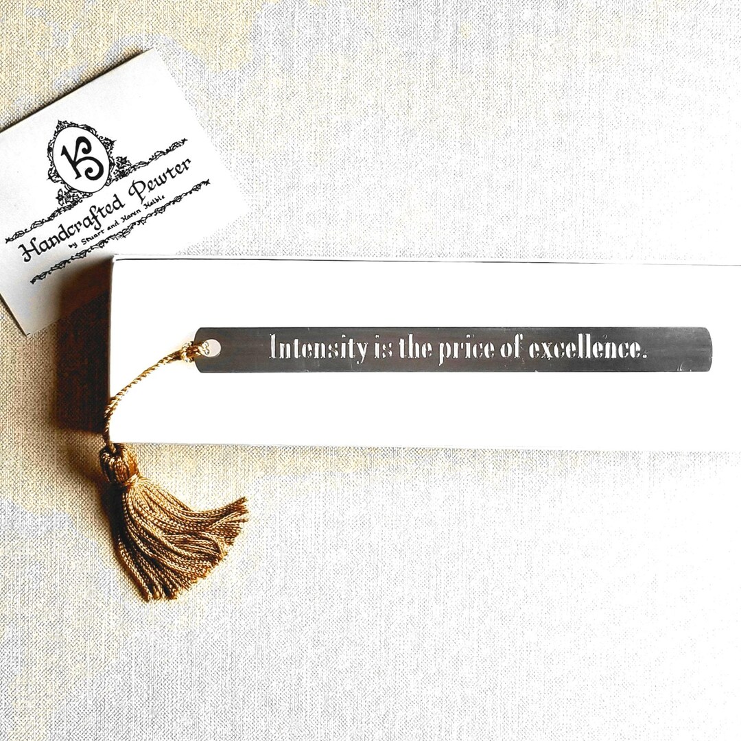 Intensity is the Price of Excellence. - Warren Buffett, Pewter Bookmark ...