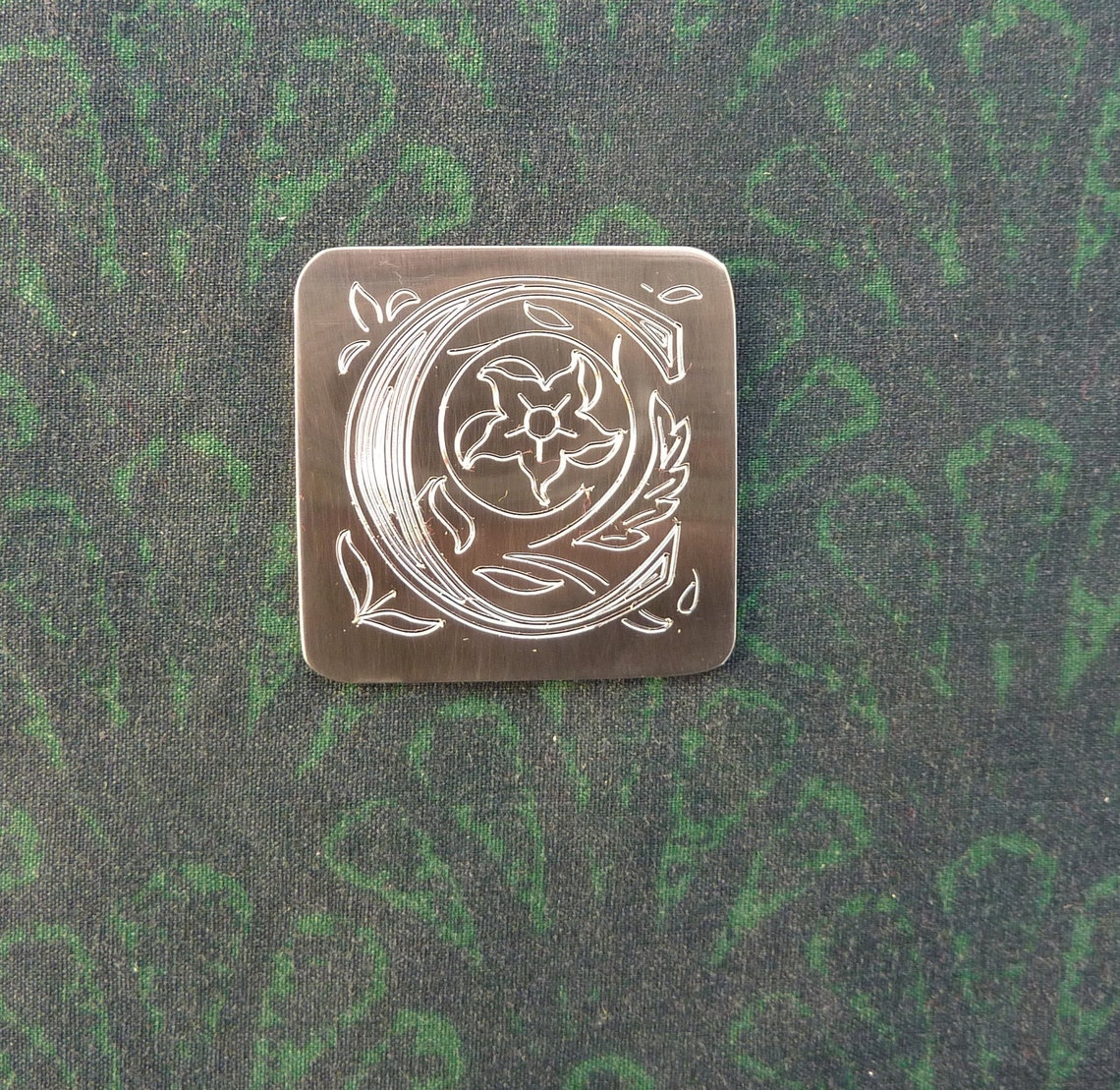Monogram Pin Single Ornate Engraved Initial Pewter. Choose - Etsy