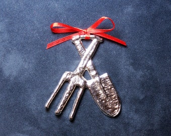 Pewter Tools Ornament/ Hammer & Saw | Etsy