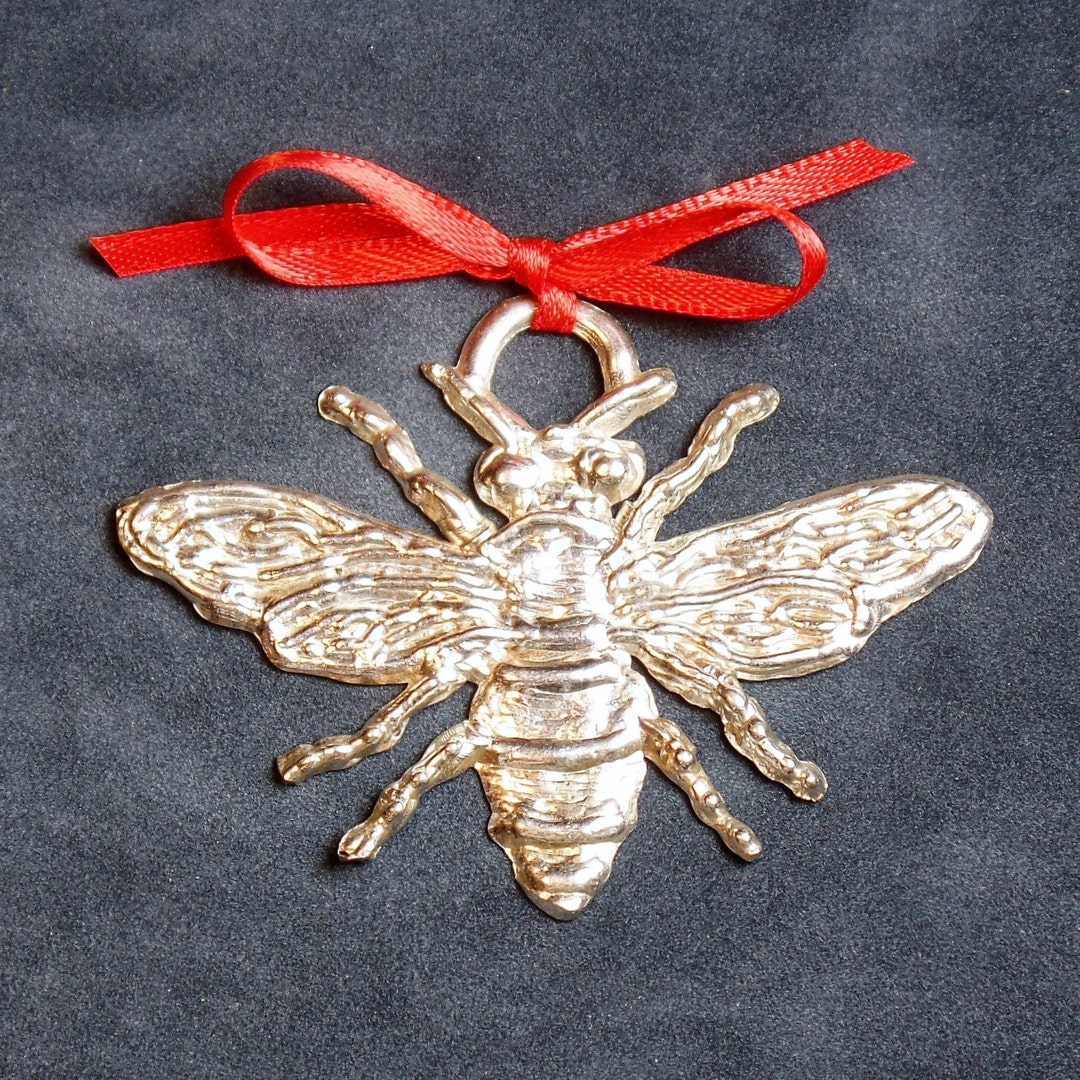 Honey Bee Pewter Ornament - Etsy
