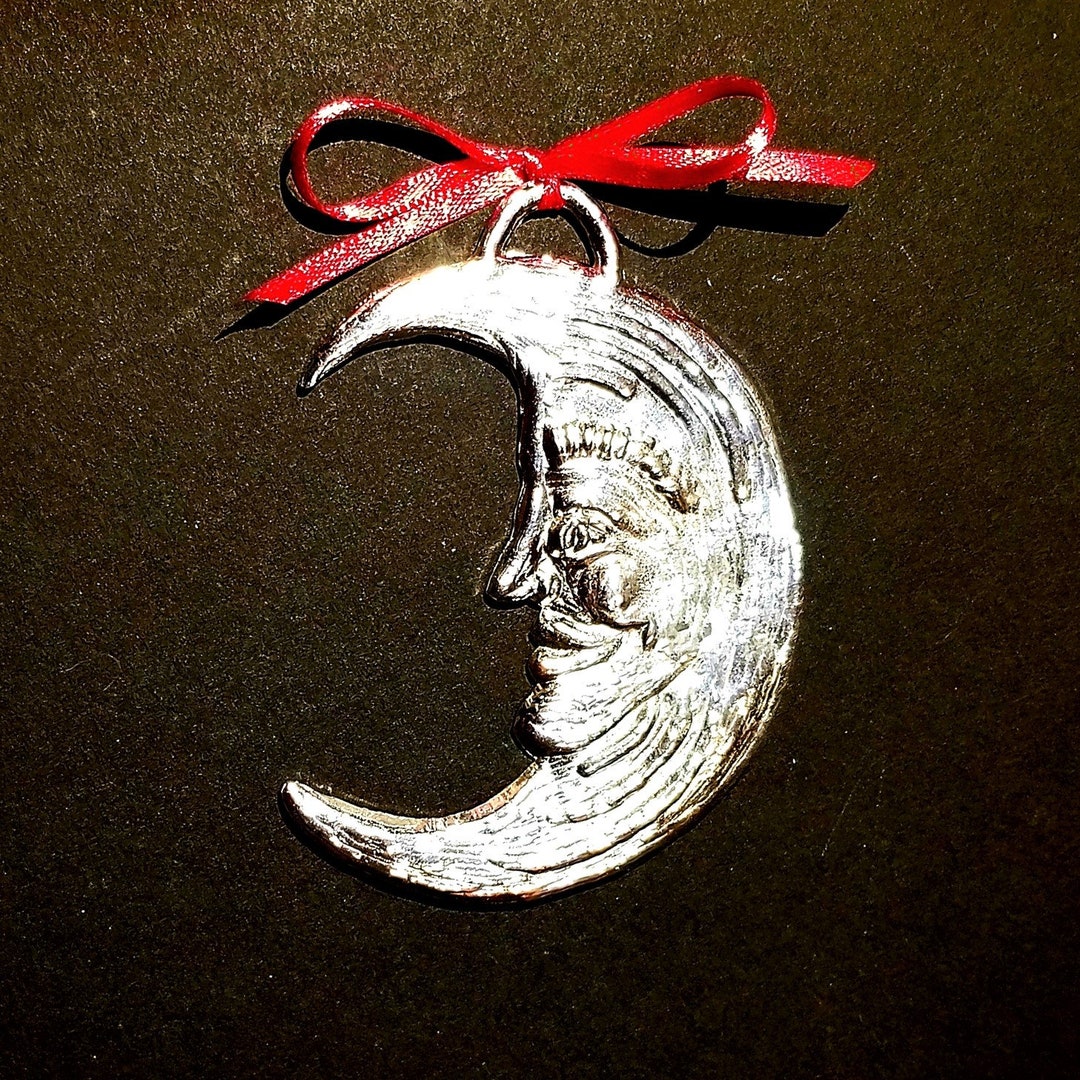 Pewter Moon Ornament - Etsy