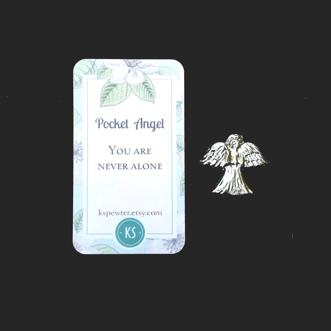 Pewter Pocket Angel - Etsy