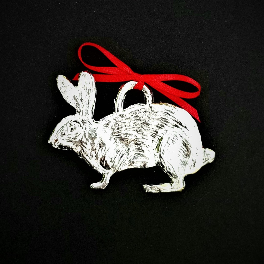Pewter Rabbit Ornament - Etsy