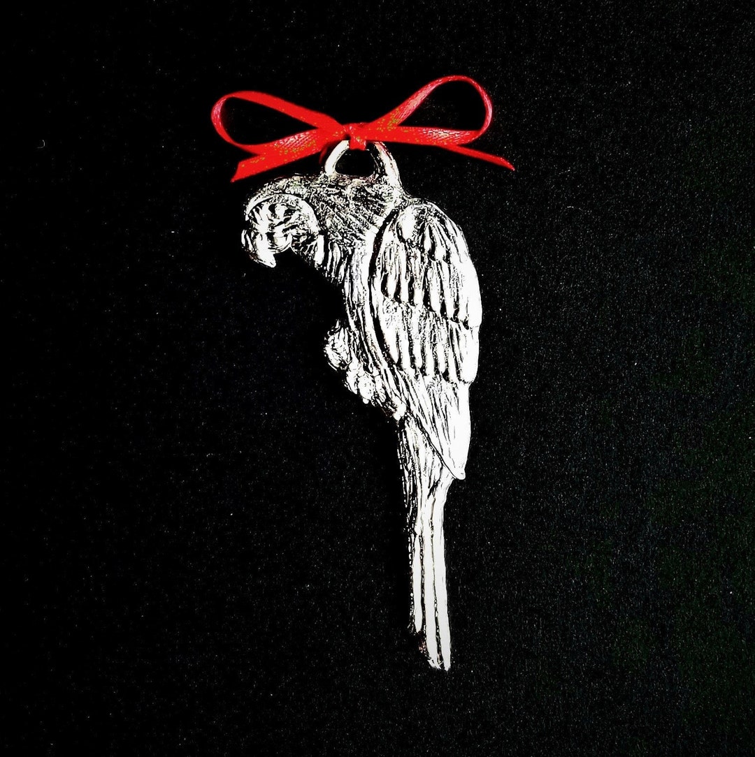 Pewter Macaw Parrot Ornament - Etsy