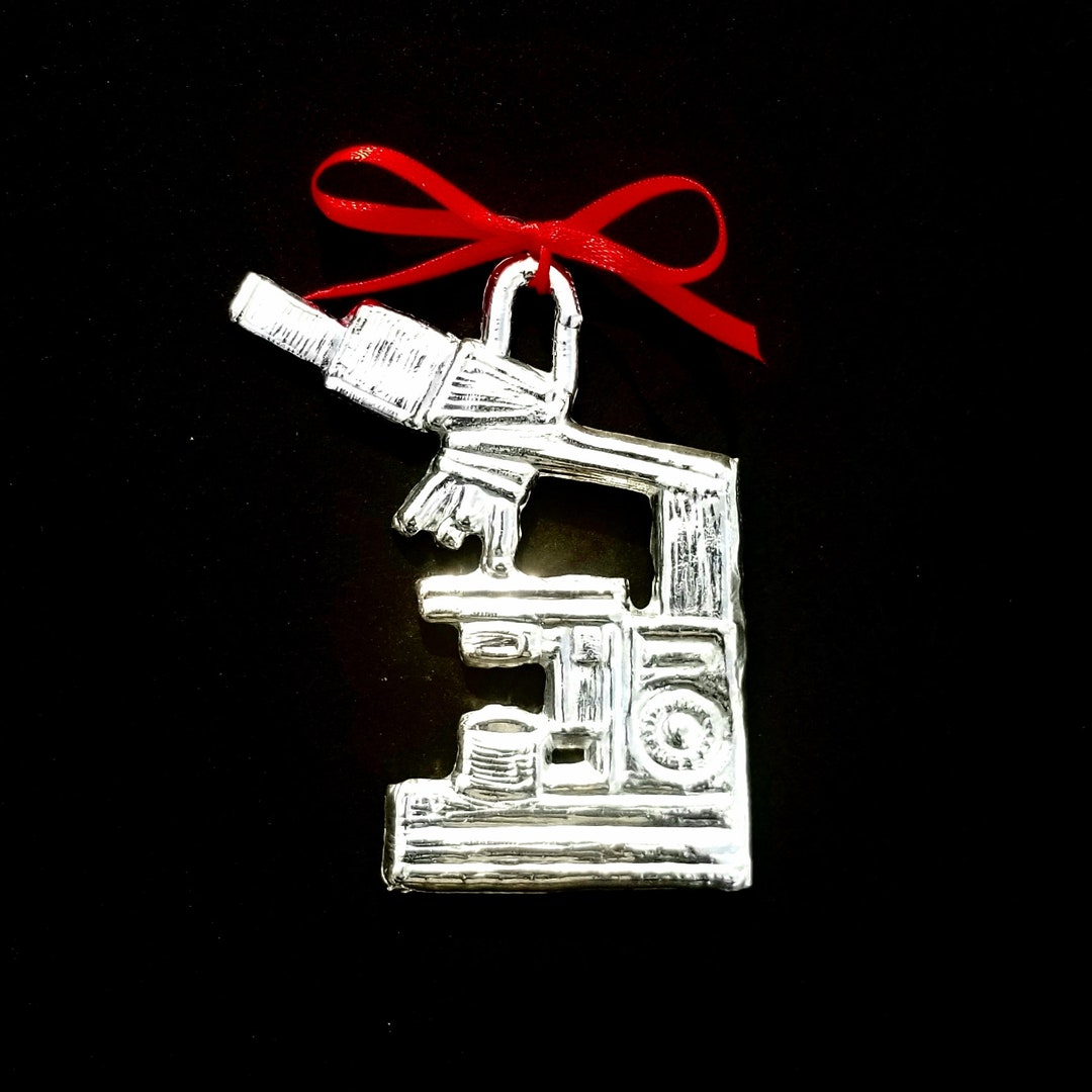Pewter Binocular Microscope Ornament - Etsy