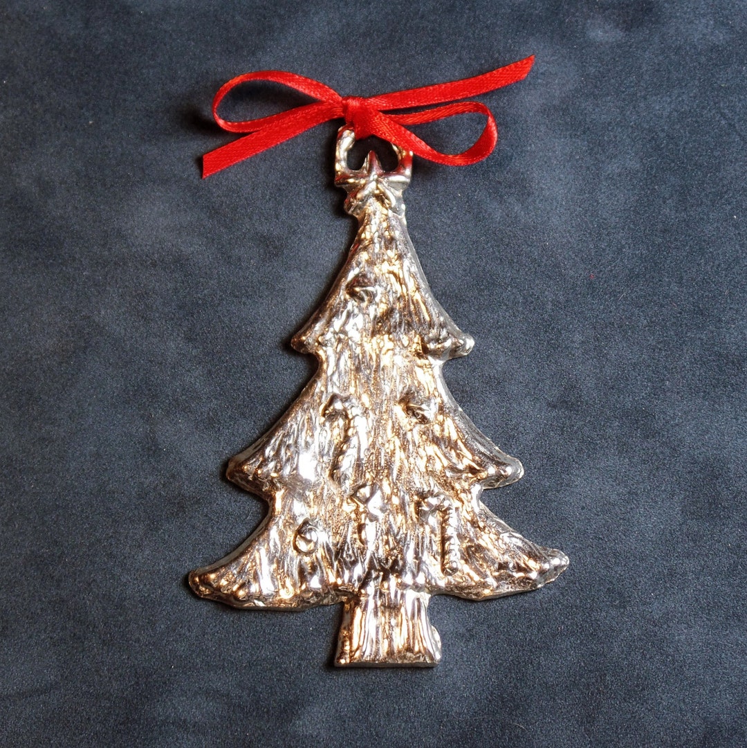 Pewter Christmas Tree Ornament - Etsy