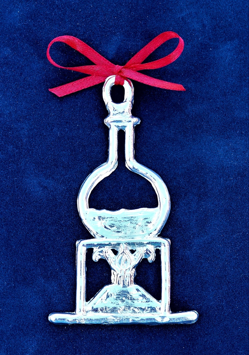 Chemistry Round Flask Over Bunsen Burner Pewter Ornament - Etsy