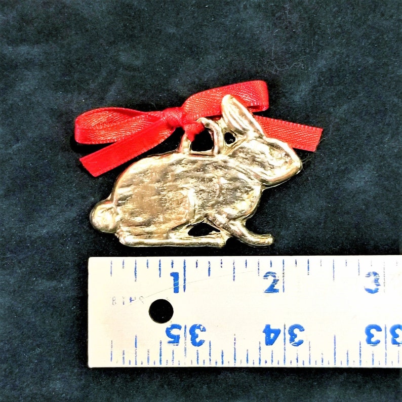 Pewter Bunny Rabbit Ornament - Etsy