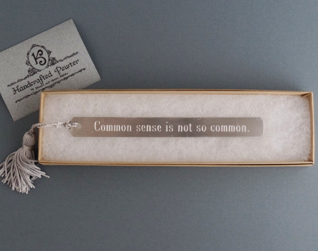 Common Sense is Not so Common. voltaire, Pewter Bookmark - Etsy