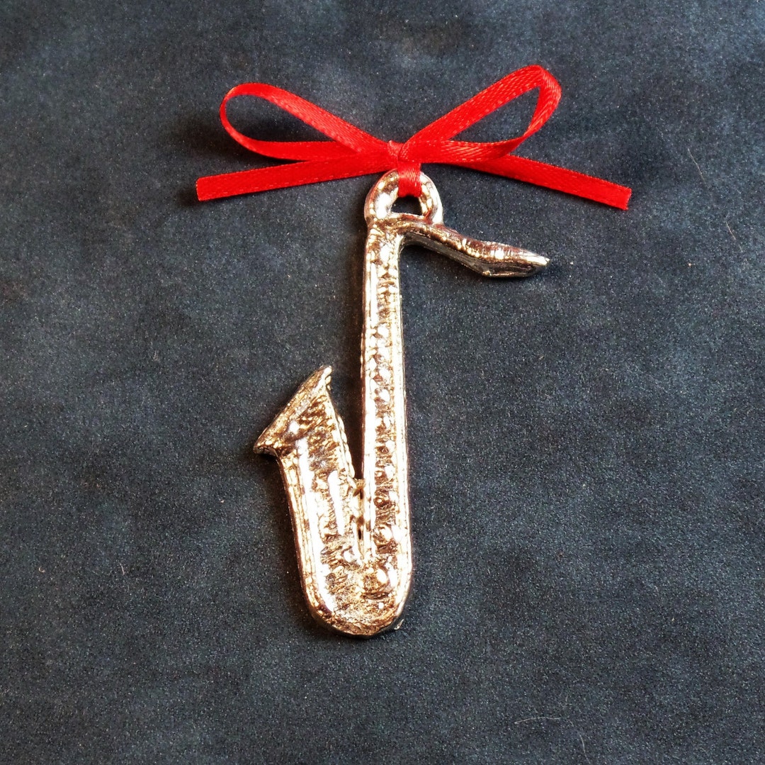 Pewter Saxophone Ornament - Etsy