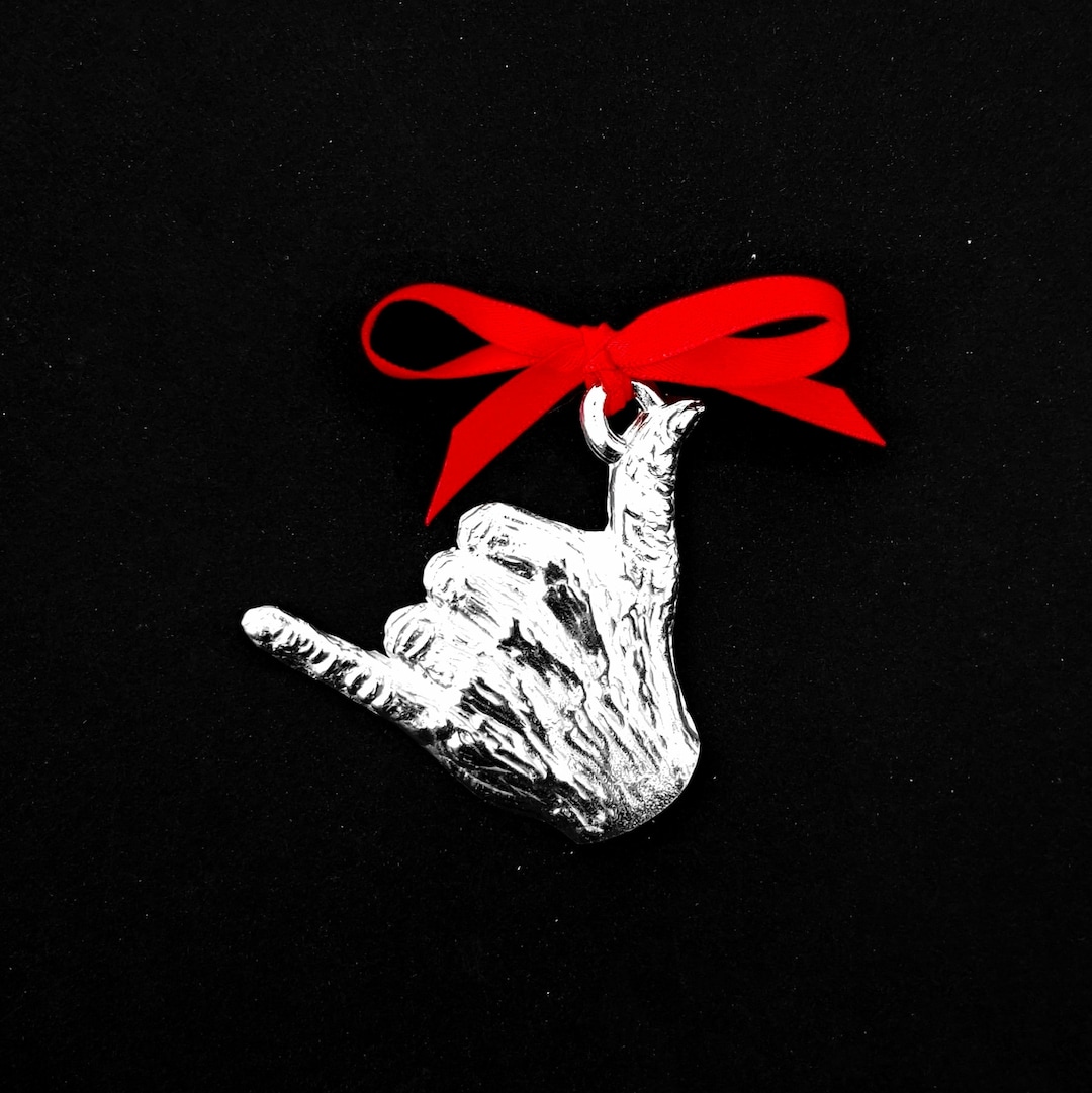 Hawaiian Hang Loose, Hand Sign, Shaka, Pewter Ornament - Etsy