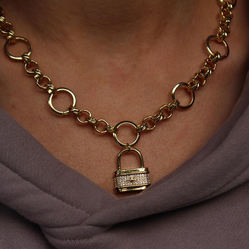 Pave Lock - Etsy