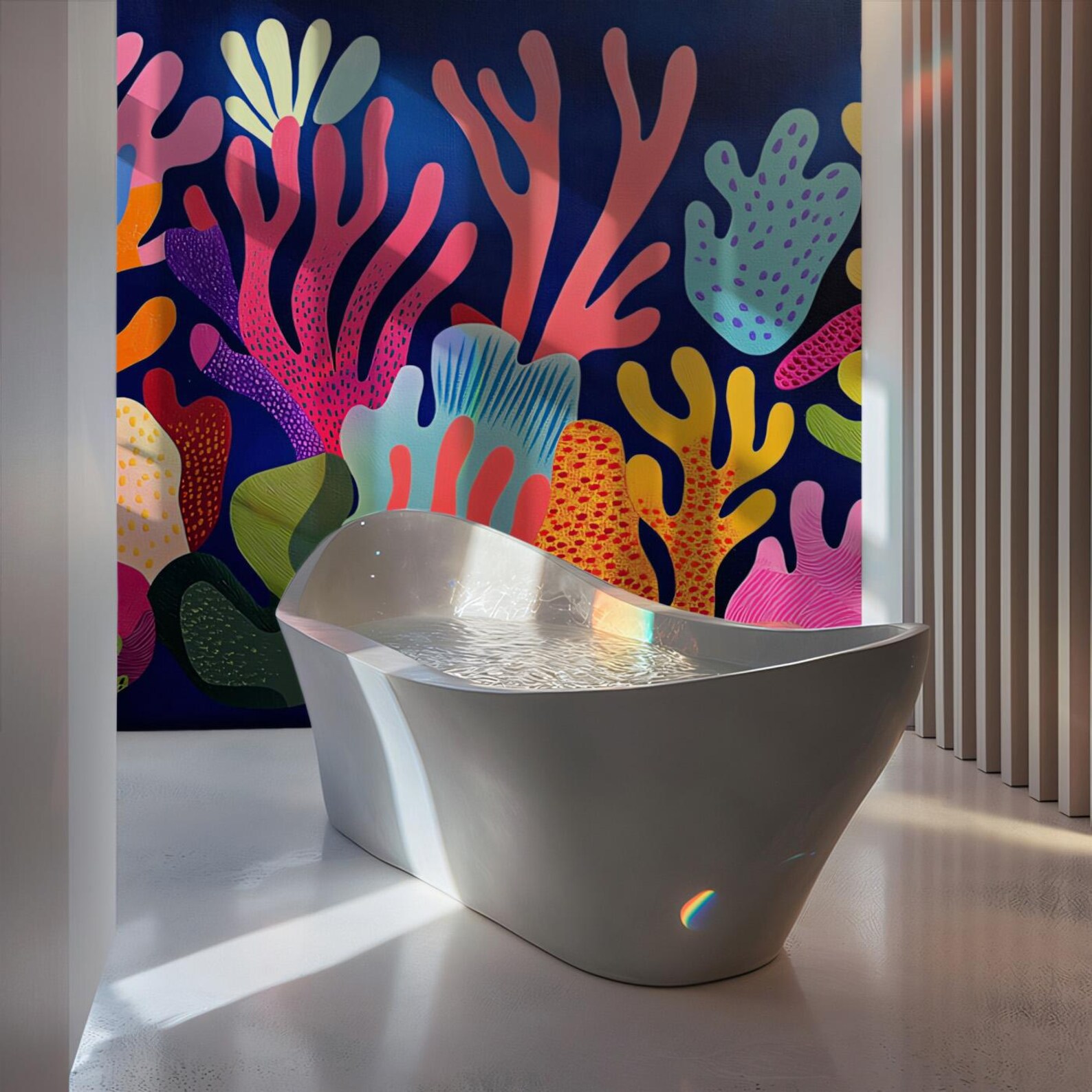 Colorful Coral Reef Wall Mural – Underwater Ocean-inspired Wallpaper ...