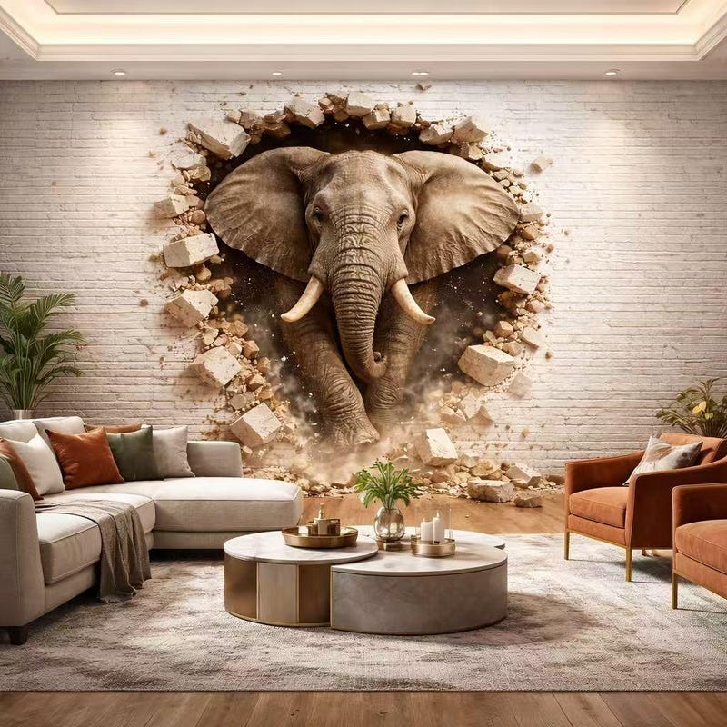 3d Animal Mural Wallpaper - Etsy