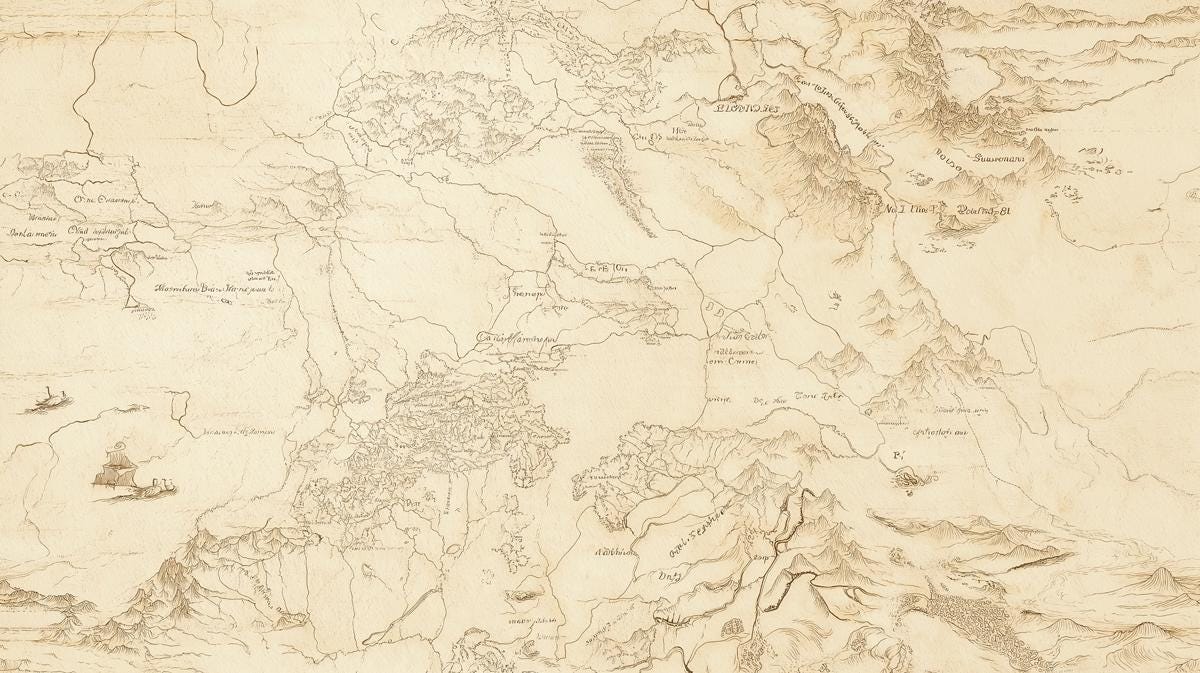 Antique Topographic Map Wallpaper: Vintage Travel Theme Wall Mural - Etsy