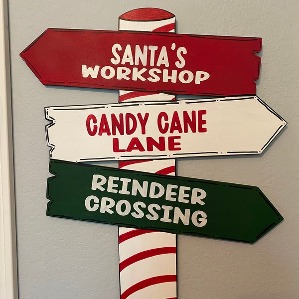 Christmas Directional Sign Svg - Etsy