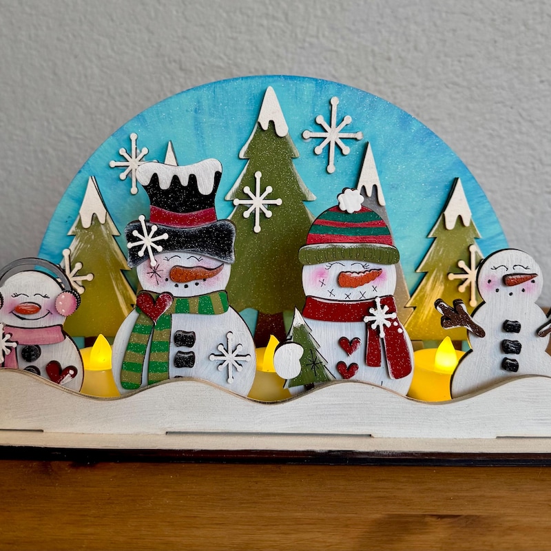 Snowman Tea Light - Etsy