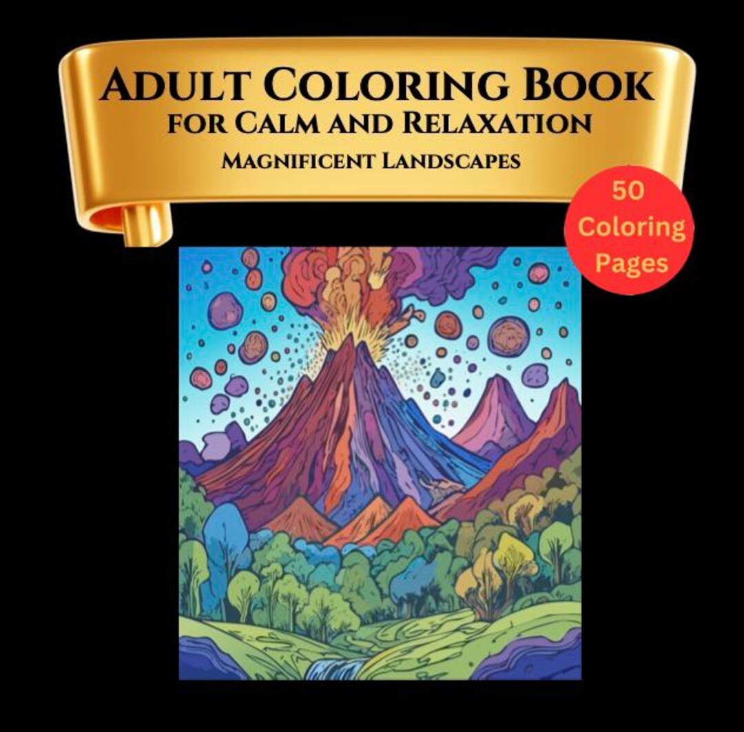 Adult Coloring Book Magnificent Landscapes - Instant Download I ...